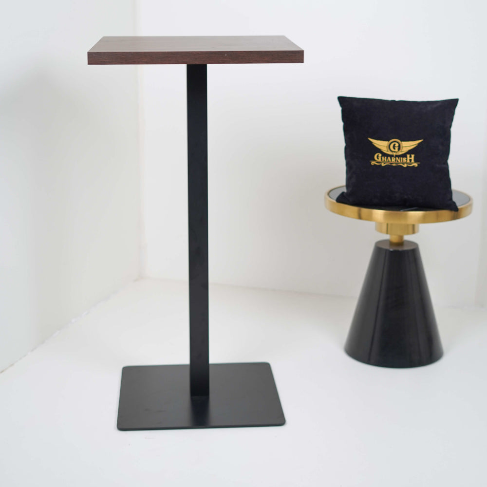 Buy Icon MS Single Pillar Bar Table Base Walnut Top at Wholesale Price ...