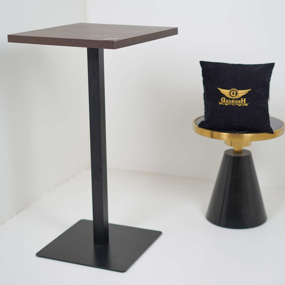 Buy Icon MS Single Pillar Bar Table Base Walnut Top at Wholesale Price ...