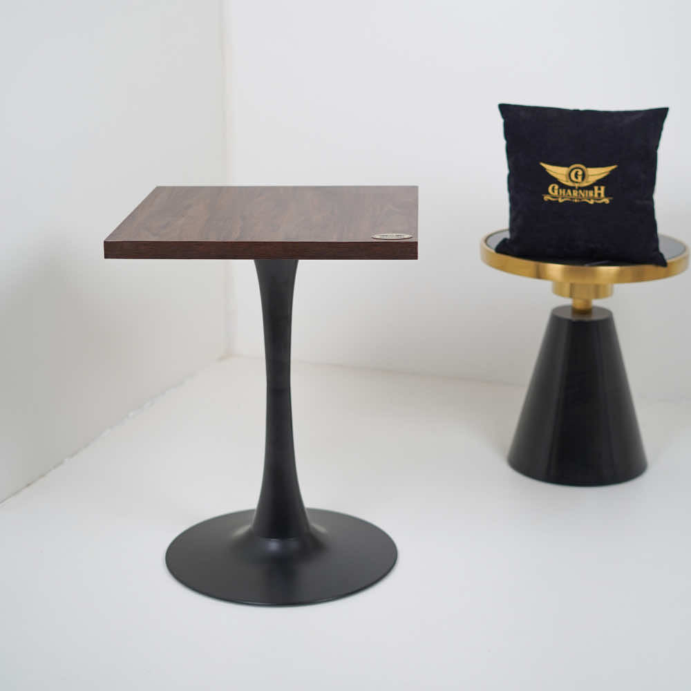 Buy 2 Seater Pole Table Base Walnut Top– Gharnish