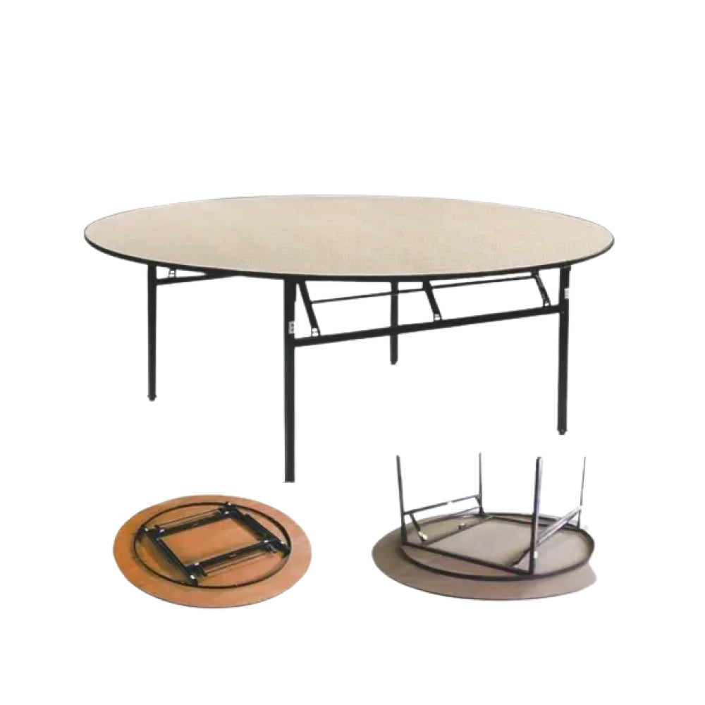 Buy Wooden top 4ft dia Banquet Table - Premium 4 feet dia, 6 seating ...